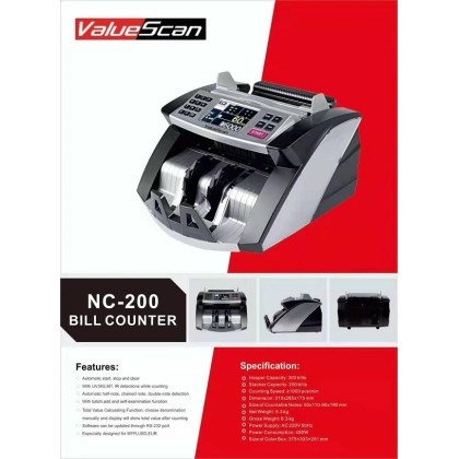 ValueScan NC-200 Cash Money Note Counting Machine Money Counting ...