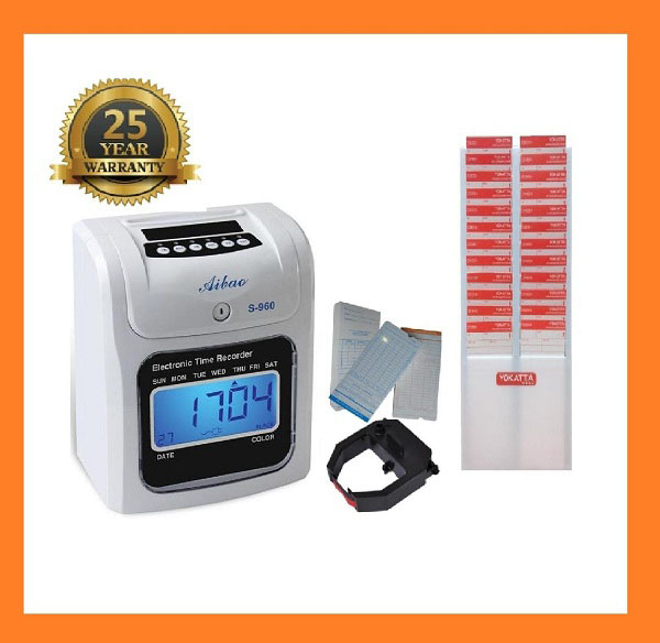 KINGMASTER 60 TIME RECORDER CLOCK PUNCH CARD MACHINE ( 20 YEARS WARRANTY )