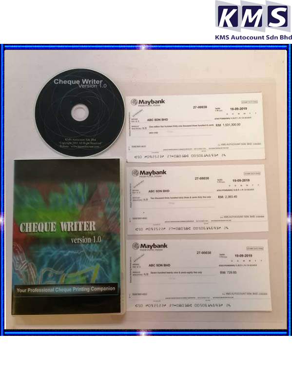 Cheque writer version 1.0 your professional cheque printer companion